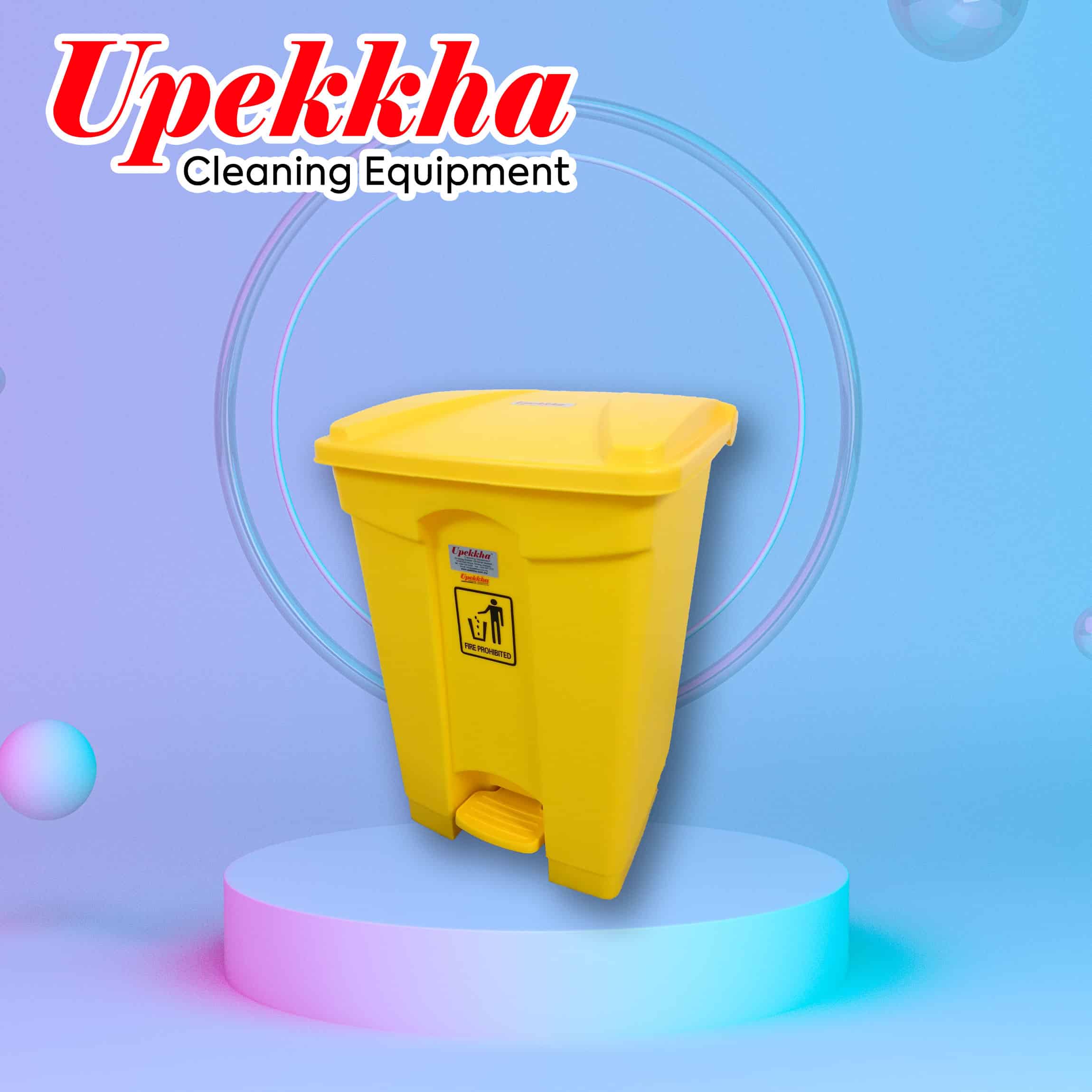 Industrial-Foot-Pedal-Bin-Yellow-30L | Upekkha Cleaning